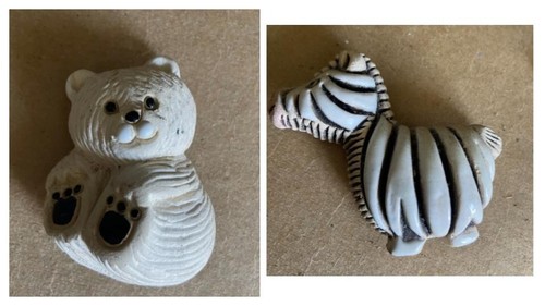 Lot of 2 Artesania Rinconada Baby Zebra Magnet M17A + Baby Polar Bear ...