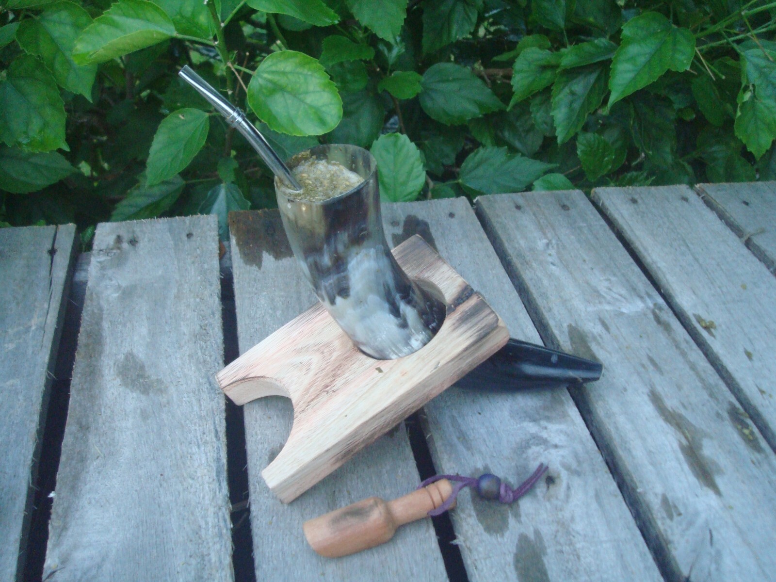 Mate De Guampa Argentina-Horn -Mate Straw Spoon BONUS Spoon Yerba Mate ...