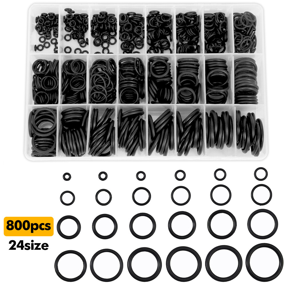 1600x Nitrile Rubber O-Ring Gasket Assortment Kits 24 Sizes Seal Ring ...