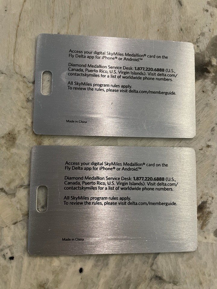 Delta Airlines Diamond medallion Metal Bag Tag 2024 Luggage Tag Baggage ...