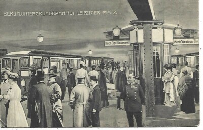 1909 GERMANY REICH BERLIN UNDERGROUND STATION,LEIPZIGER PLATZ | eBay