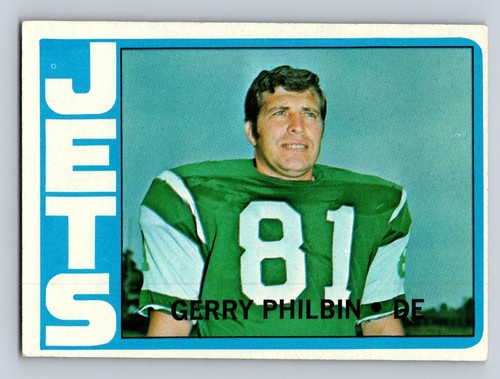 1972 Topps #113 Gerry Philbin New York Jets - NM | eBay