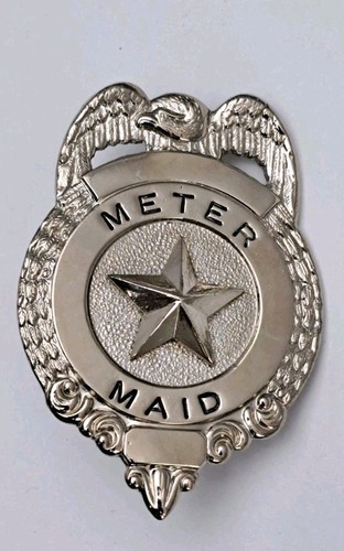 Meter Maid Hat Badge Silver Tone | eBay