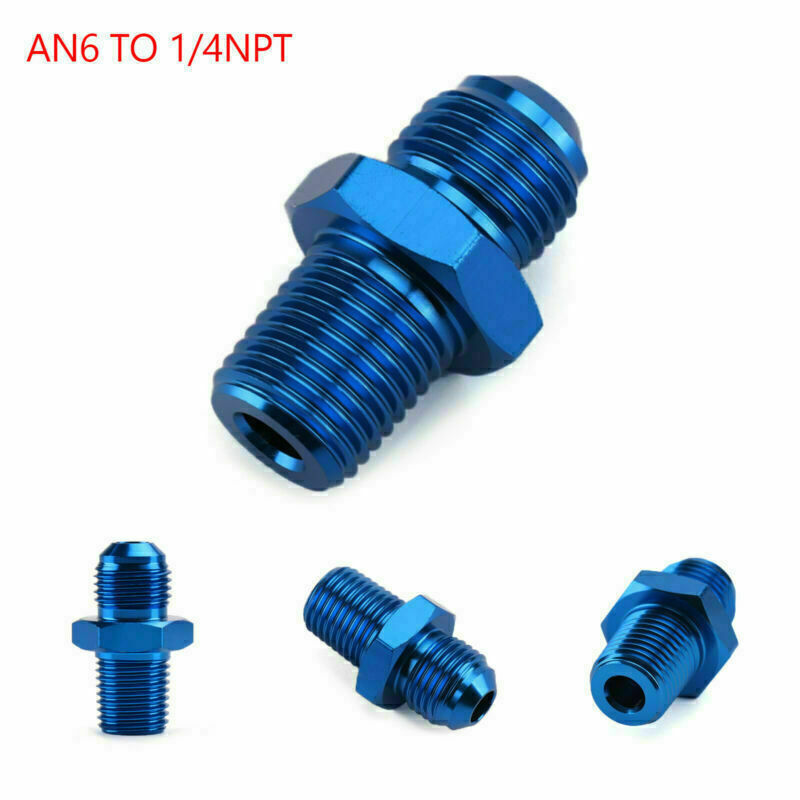 1/2/4X AN4 AN6 AN8 AN10 AN12 Straight Male Flare Fuel Hose End Fitting ...