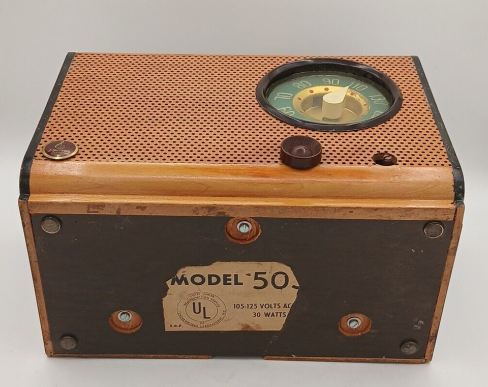 Vintage Emerson Tube Radio Model 503 Wood Cabinet Green Dial 1940's | eBay