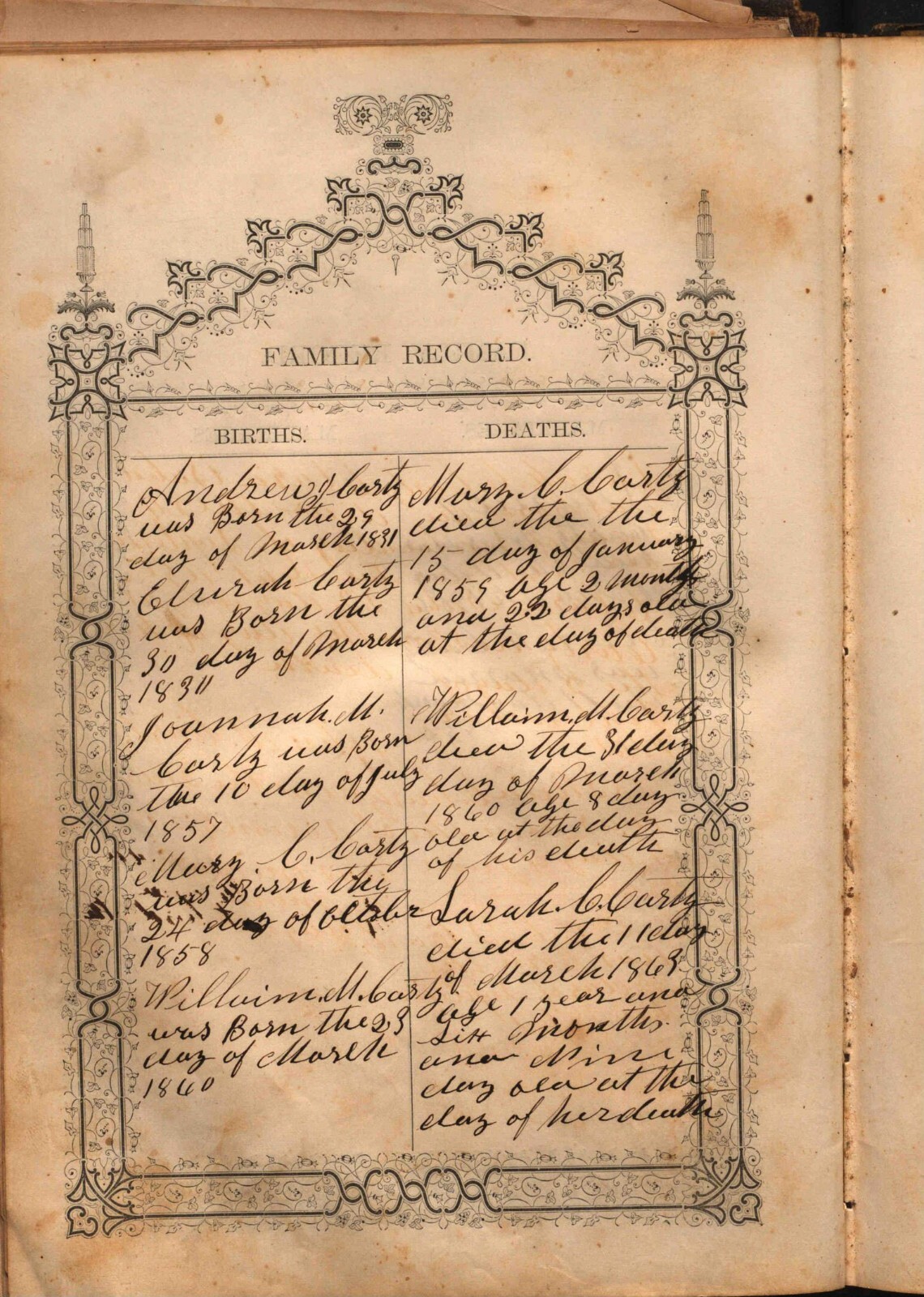 1869 Family Bible for Carty Family Bible Rescue #143) | eBay