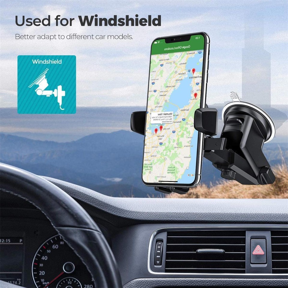 360° Phone Holder Car Mount Windshield Stand For iPhone 16 15 14 Pro ...