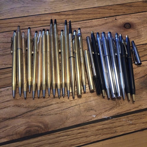 Lot of 22 + Vtg Cross Pens Pencils 15 Gold-Filled 10k 12K 14k For Use ...