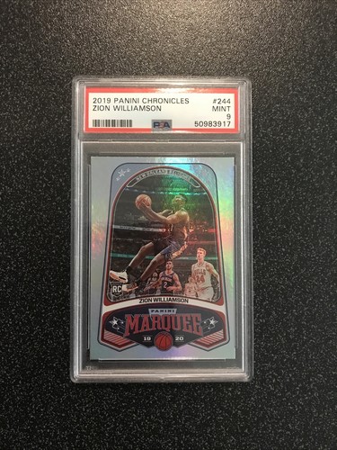 ZION WILLIAMSON 2019-20 Panini Chronicles ROOKIE RC CARD# 244 PSA 9 ...