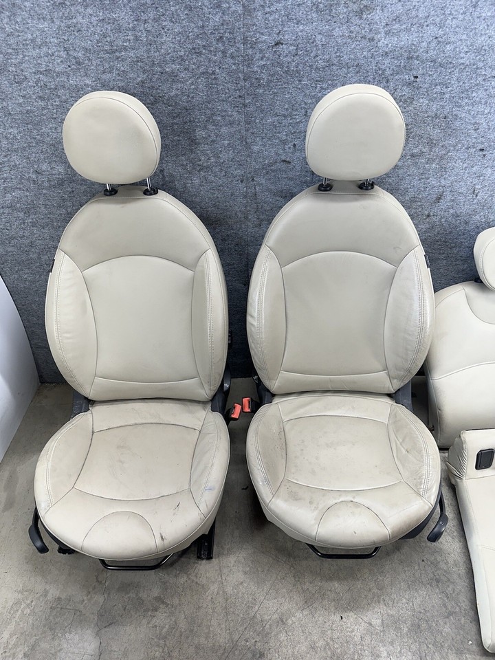 2007-2013 MINI COOPER R56 FRONT REAR LEFT & RIGHT SEAT LEATHER TAN SET ...