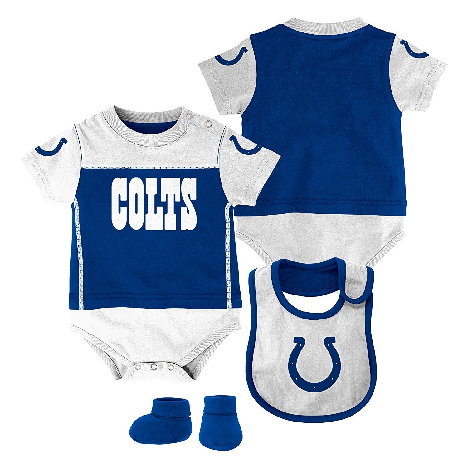 (24 Months - 24M) Infant Baby NFL Indianapolis Colts Creeper Bib and ...
