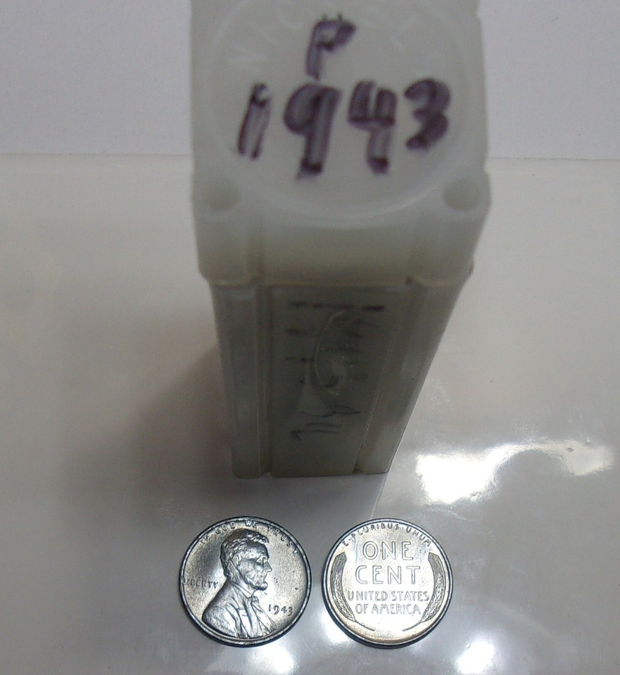 1943-P Lincoln Wheat Cent ONE Uncirculated Steel Penny from an Original ...