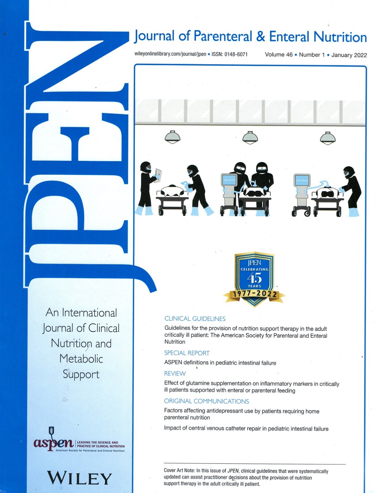 JPEN Journal of Parenteral & Enteral Nutrition Single Issue V 46 N 1 ...