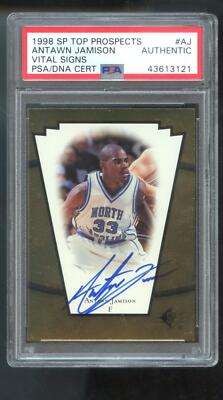 1998 SP Top Prospects Antawn Jamison ROOKIE AUTO SIGNED Autograph Card ...