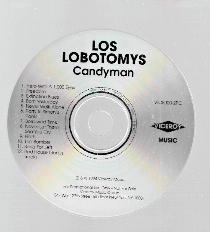 (Steve Lukather) Los Lobotomys – Candyman CD, 1994 Promo – VIC8020-2PC ...