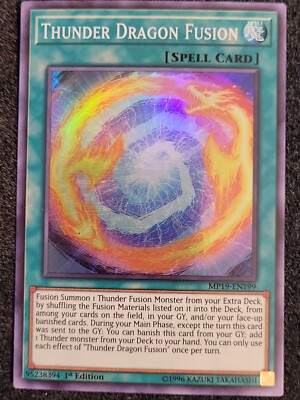 Yugioh! Thunder Dragon Fusion - MP19-EN199 - Super Rare - 1st Edition ...