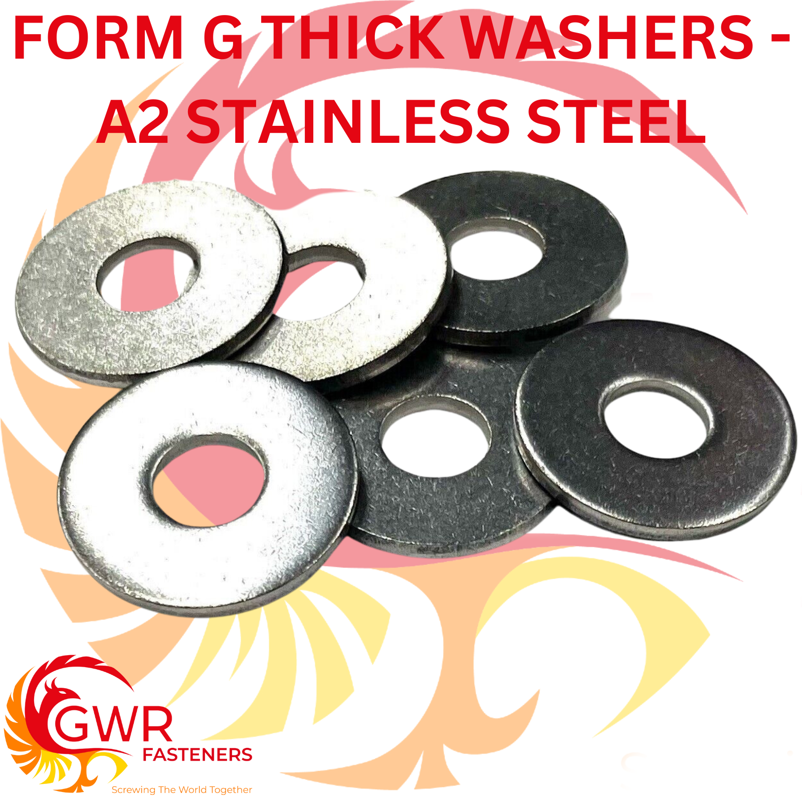 M3 - M24 FORM G WASHERS A2 STAINLESS STEEL WIDE THICK FLAT DIN 9021 ...