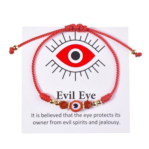 Pulsera Roja Proteccion Del Mal De Ojo Buena Suerte Ajustable Ojo Turco ...