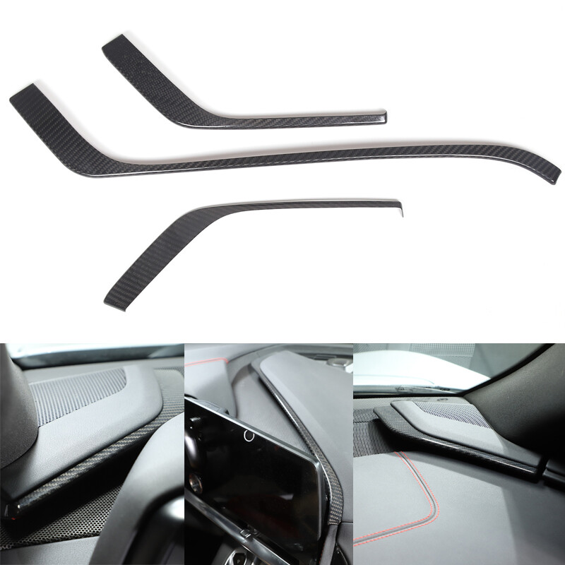 Carbon Fiber Dashboard Side Console Strip Trim For C8 Corvette Z51 Z06 ...