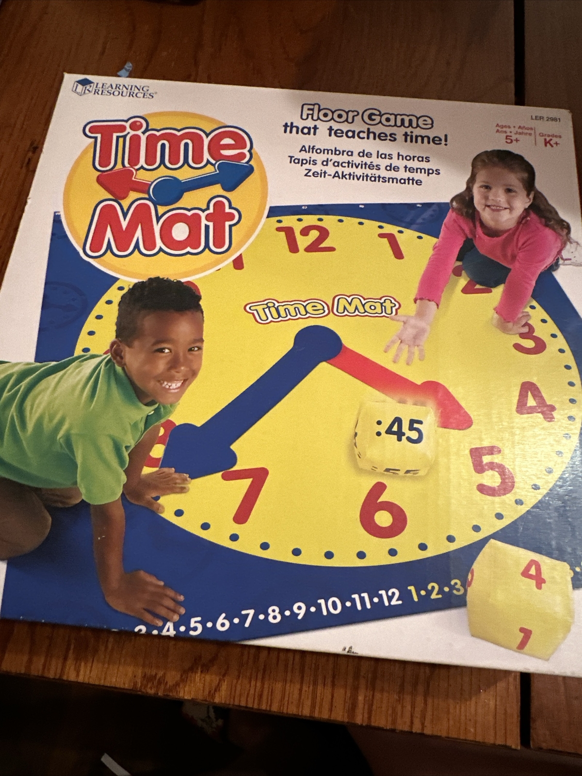 Learning Resources Time Activity Mat, Homeschool, Learning Clock, Classroom | eBay