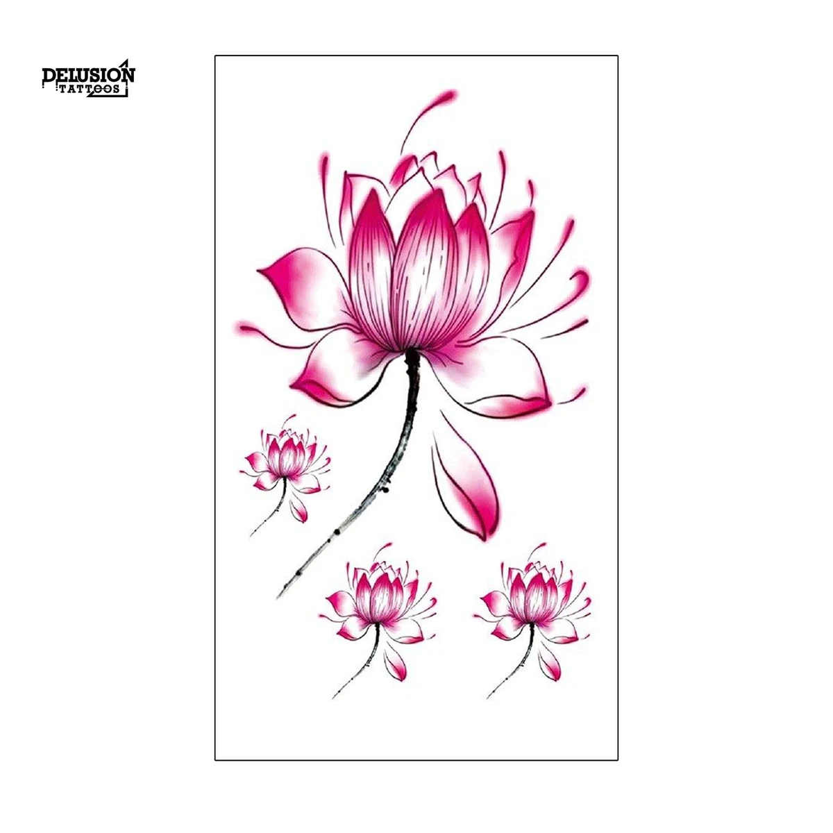 Simple Lotus Flower Tattoo Designs
