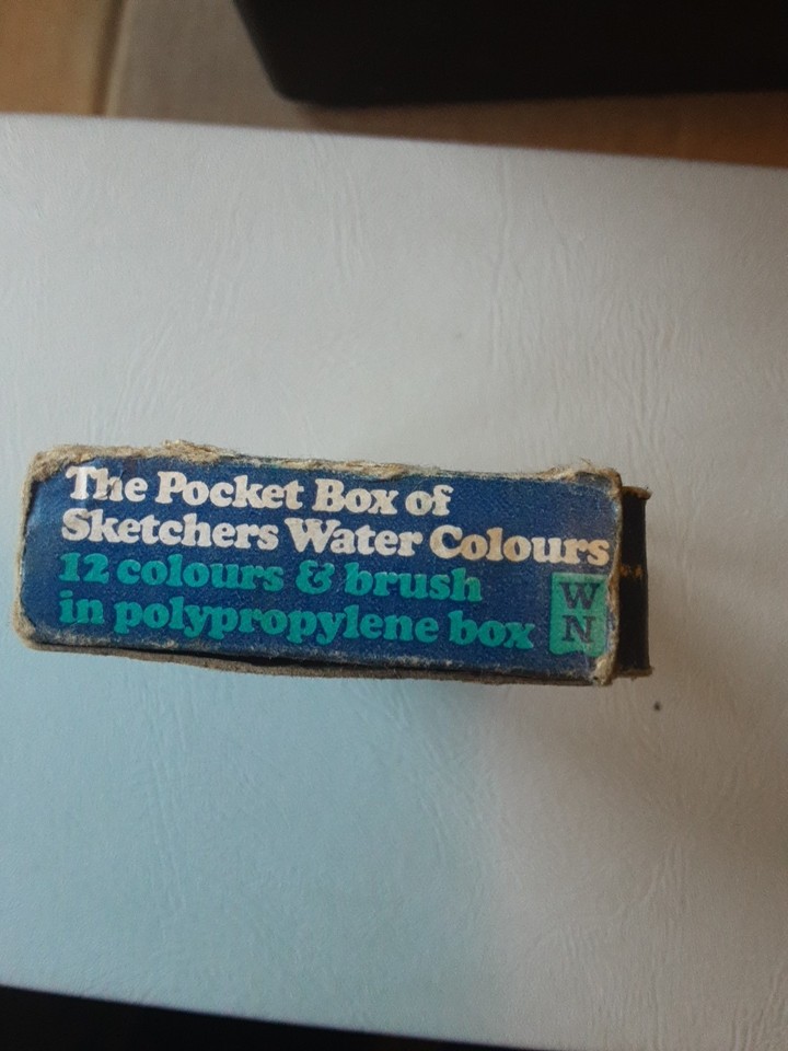 Vintage 1970's Winsor & Newton Sketchers Water Colour Pocket Box + W ...