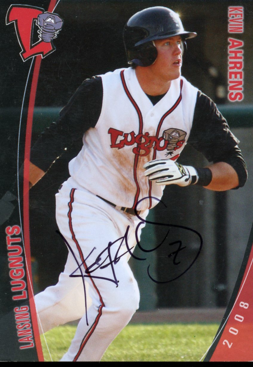 2008 Lansing Lugnuts KEVIN AHRENS Signed Card autograph BLUE JAYS RC | eBay