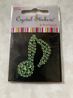 CRYSTAL STICKERS GEMSTONES NOTE MUSICAL NOTE LIME GREEN NOTE | eBay