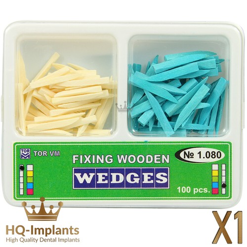 Assorted Fixing Wooden Wedges 2 Sizes Dental Interdental Restoration ...