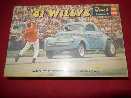Vintage Revell 1941 Willys Coupe Gasser Swindler II 1:25 scale model ...