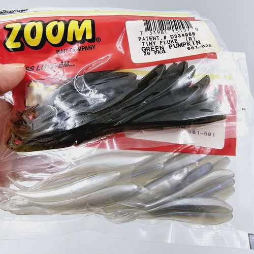Zoom 3" Tiny Fluke 20 Count Pack You Pick Color Bass Crappie Fishing | eBay