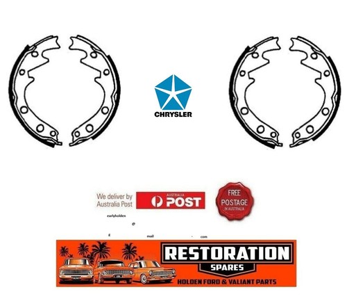CHRYSLER VALIANT VH VJ VK CL CHARGER REAR BRAKE SHOE SET STANDARD SIZE ...