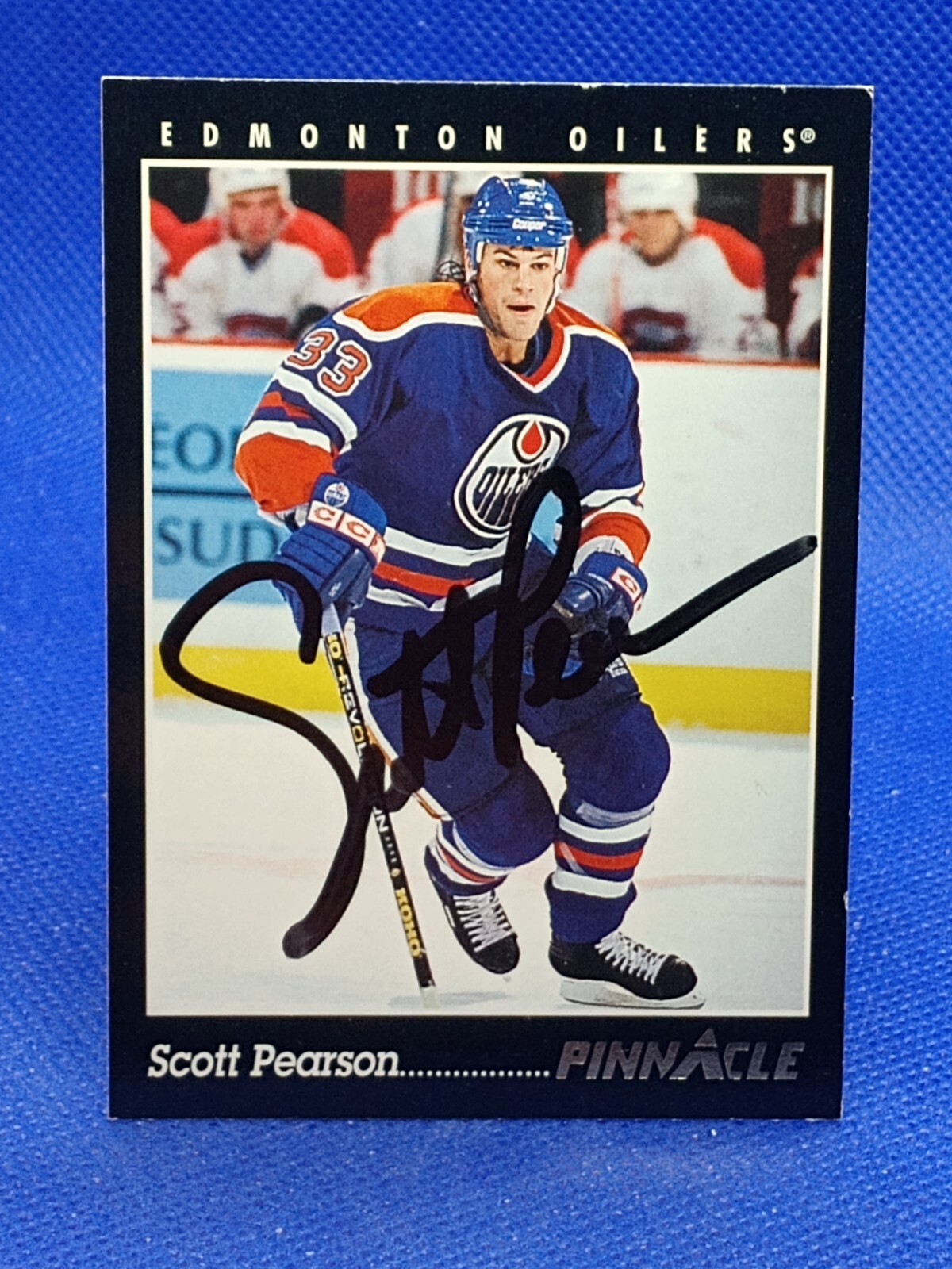 AUTOGRAPH AUTO Scott Pearson Oilers Nordiques 1993-94 Pinnacle #375 | eBay