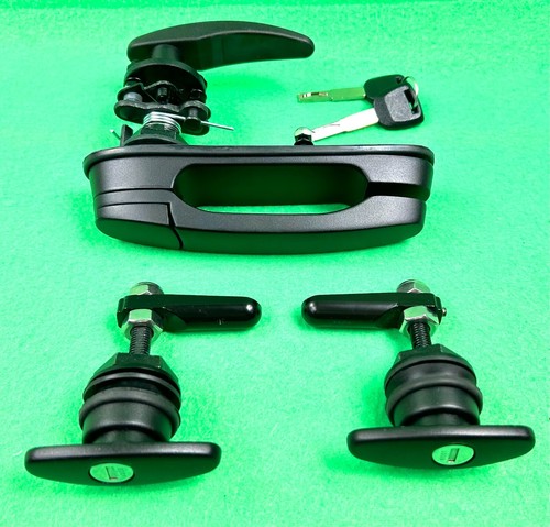 Ute Canopy Rear Glass Window Handle & 2 x Side Lift Up Window Locks T ...