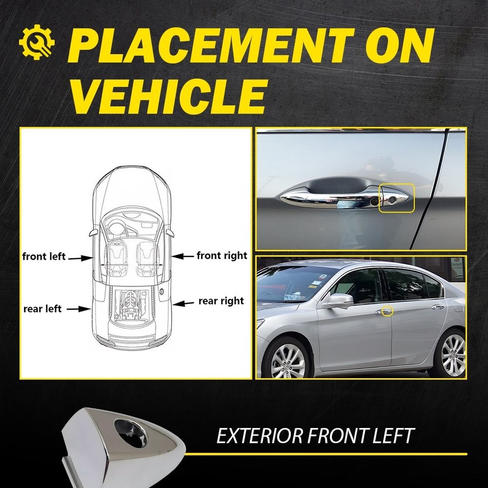 For 2013-2017 Honda Accord Front Driver Door Side Handle Key Bezel ...