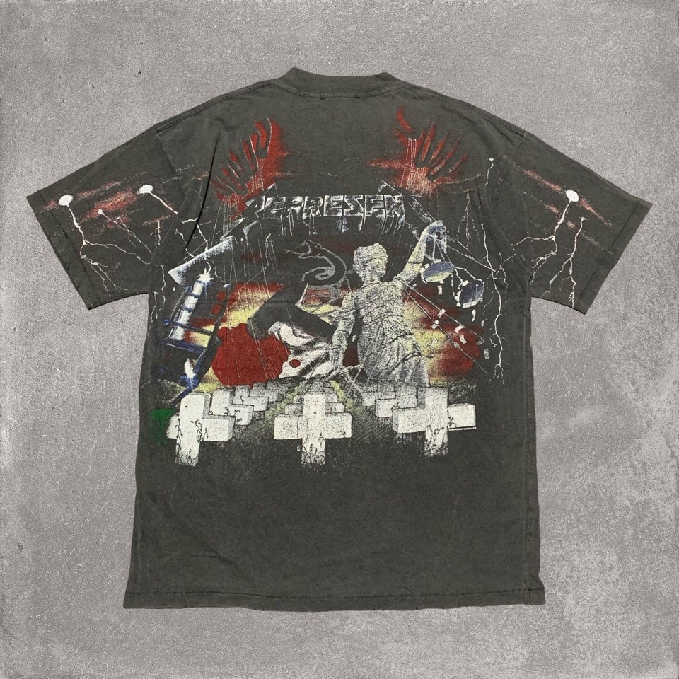 Represent XS Metallica Master Of Puppets Vintage Grey Tee | eBay Australia
