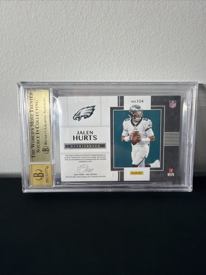 2020 Panini One - Jalen Hurts - Premium Patch RPA Auto RC /25 - BGS 9.5 ...