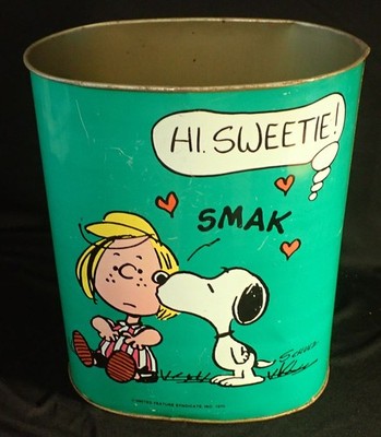 Rare Vintage Peanuts Snoopy Linus Pepermint Pady Cheinco USA Metal ...