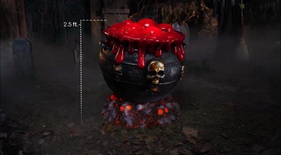 NIB Home Accents 2.5 ft. Giant Cauldron Halloween Prop Home Depot ...