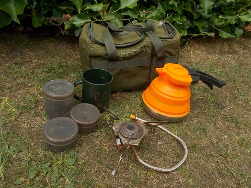 Carp fishing brew kit Stove + Kettle + Cups Nash Chub Fox FISHING SET ...
