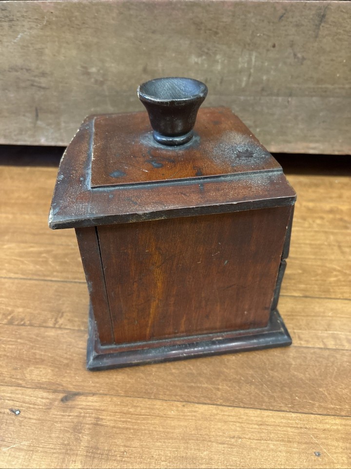 Antique BALLOT BOX w/Original Glass Marbles BLACK BALL VOTING BOX CIVIL ...
