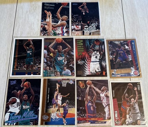 10 Various Year Card Lot - Terry Mills - Michigan Wolverines Pistons ...