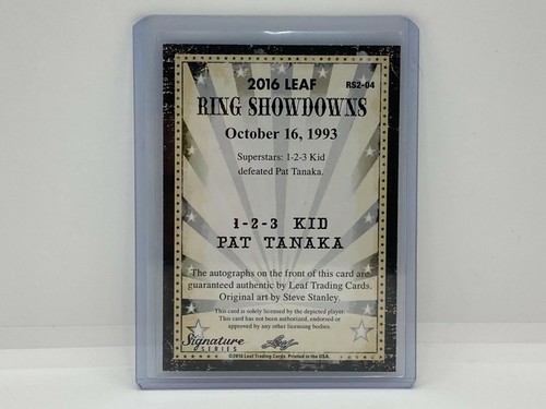 2016 Leaf Signature Series Wrestling - Ring Showdowns 1-2-3 Kid, Pat ...