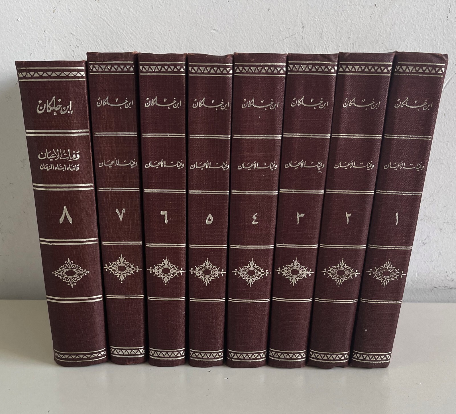 8 Vol Books Ibn Khallikan Wafayat El-A'yan Biographies of Illustrious ...