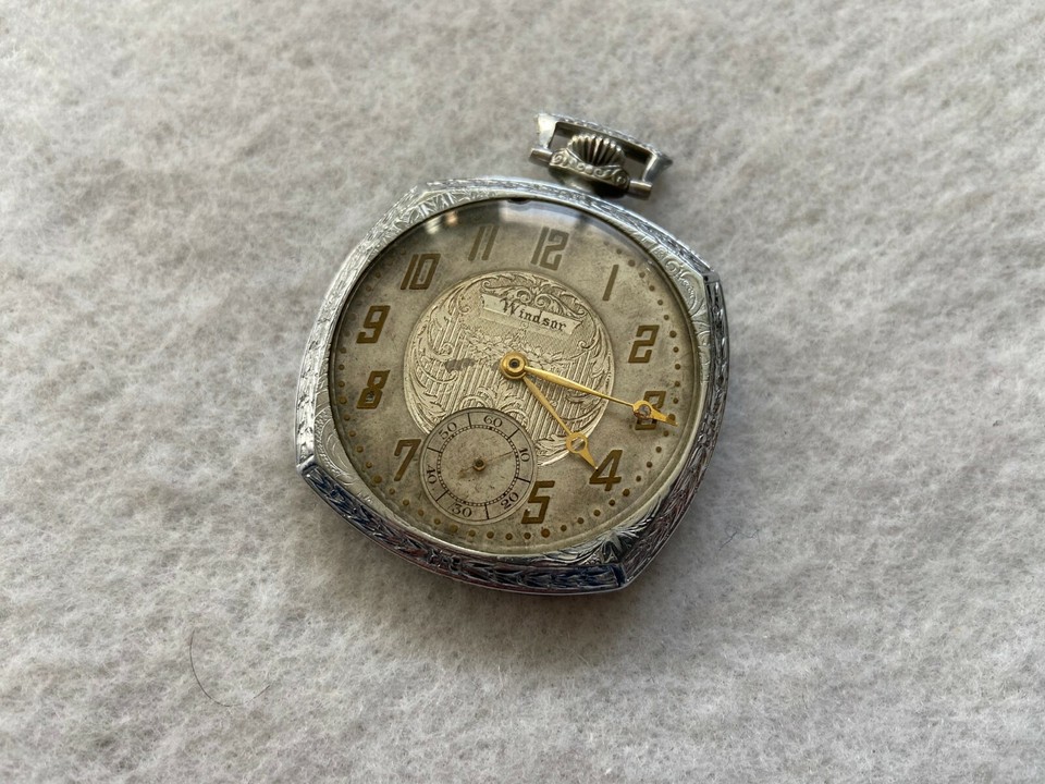 6 Jewels Windsor Mechanical Wind Up Vintage Pocket Watch | eBay