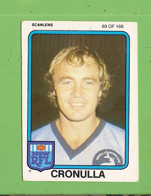 1981 CRONULLA SHARKS SCANLENS RUGBY LEAGUE CARD #69 STEVE EDMONDS ...