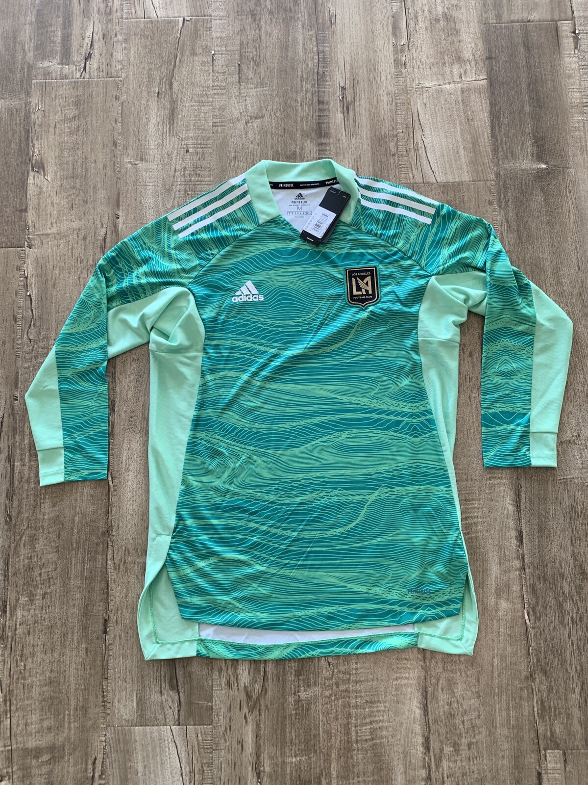 Green LAFC 2021 Goalkeeper Kit Men's adidas Long Sleeve Jersey Size M ...