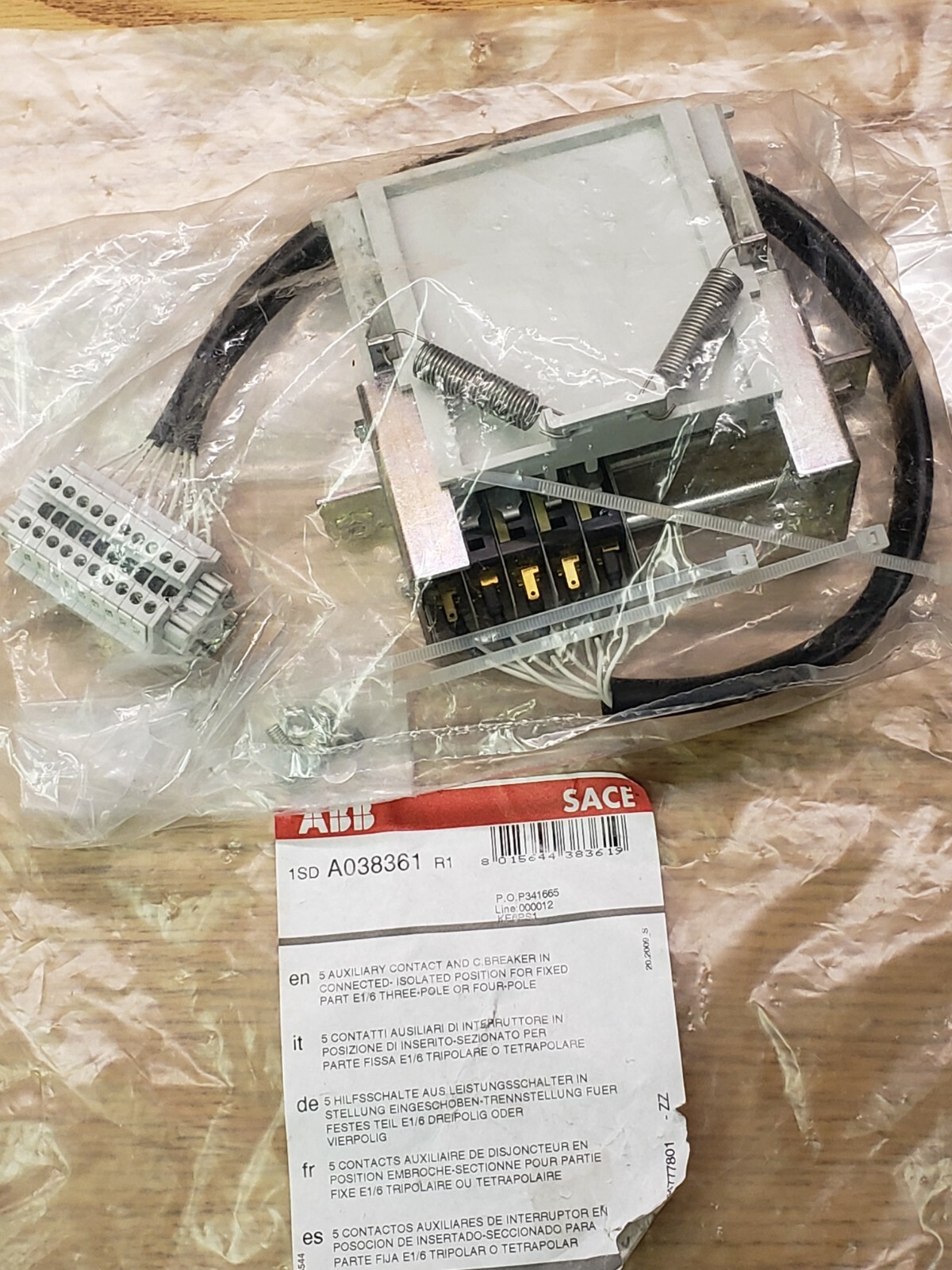 ABB KE6PS1 POS. SIGNAL 5 P E1/E6, 5 CRADLE MOUNT AUXILIARY CONTACTS FOR ...