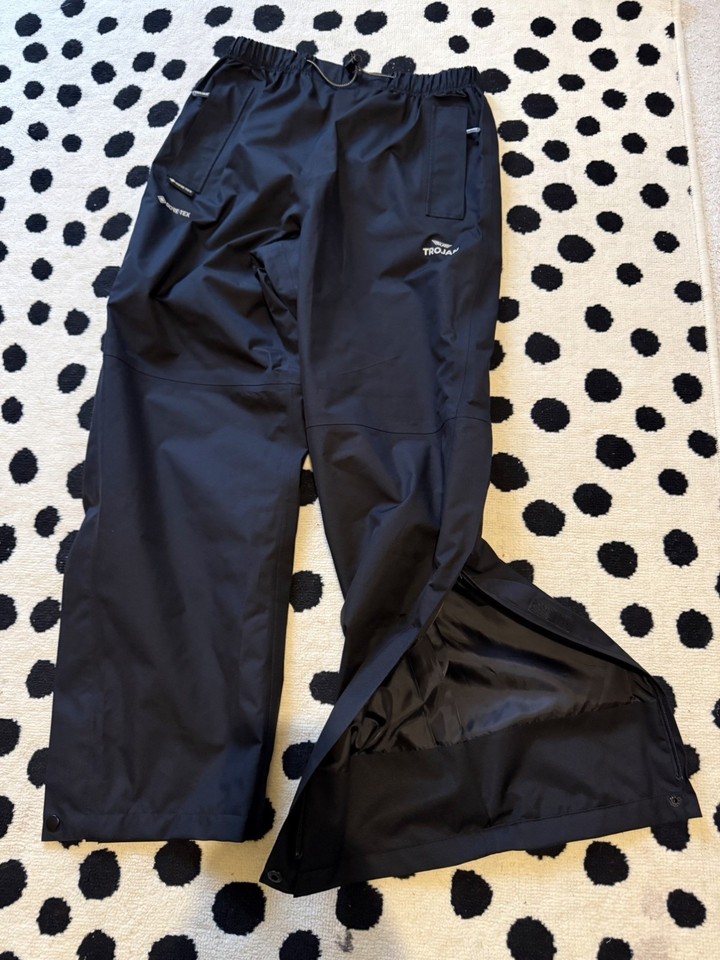 Men's Gore-Tex Trojan Waterproof Trousers Black Medium | eBay UK