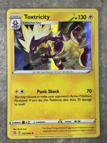 Toxtricity 107/264 Pokemon TCG Swsh08: Fusion Strike Holo Rare (Light ...